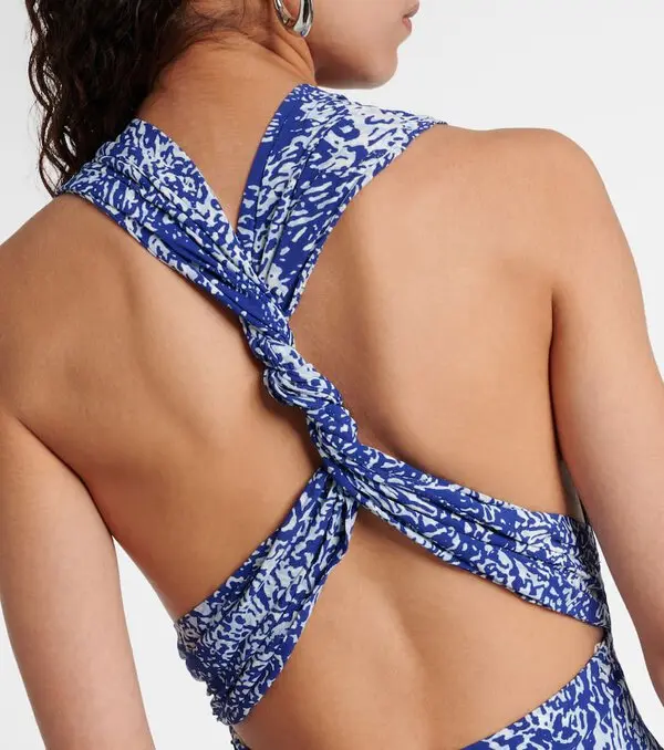 Proenza Schouler Simone Printed Maxi Dress - Blue