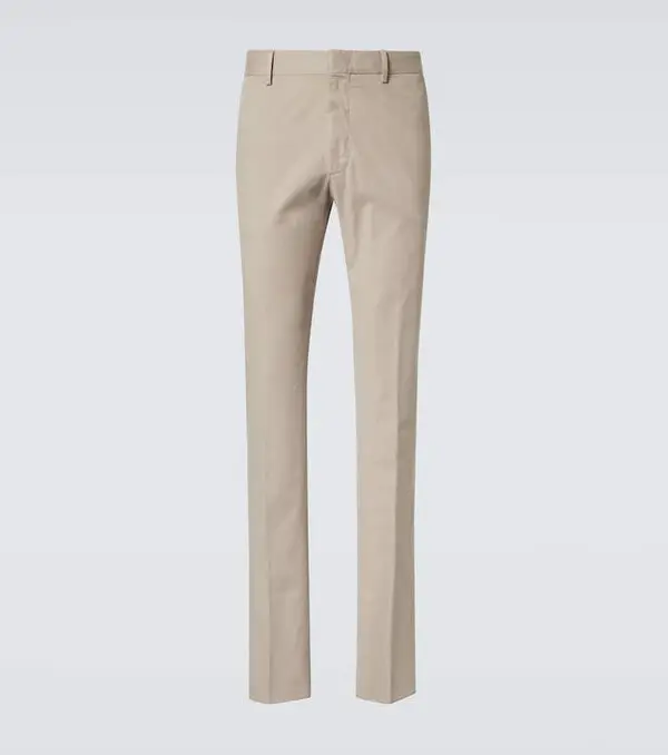 Zegna Cotton-blend Straight Trousers