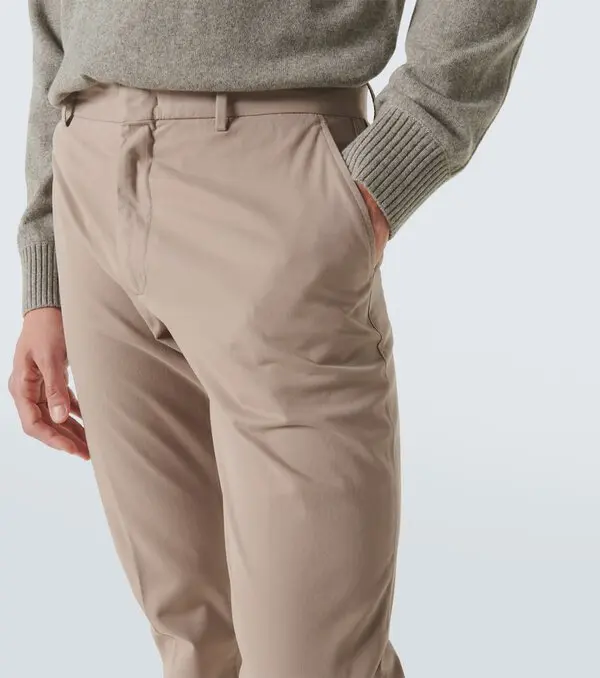 Zegna Cotton-blend Straight Trousers