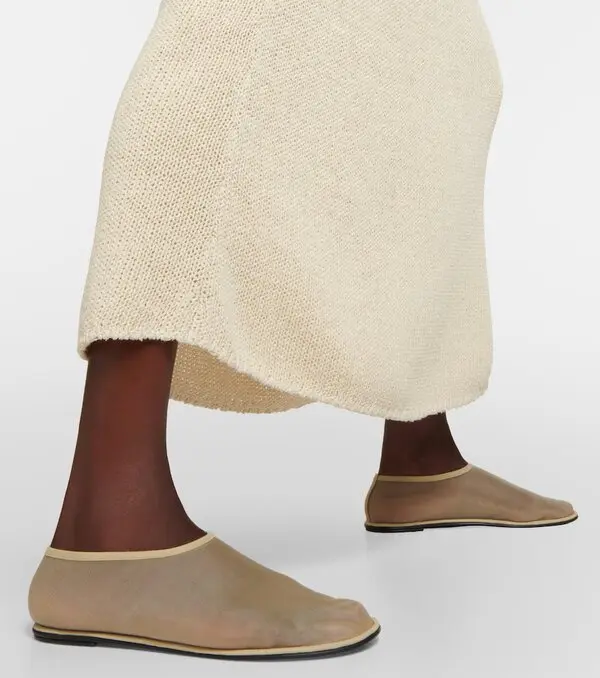 THE ROW Mesh Ballet Flats - Beige