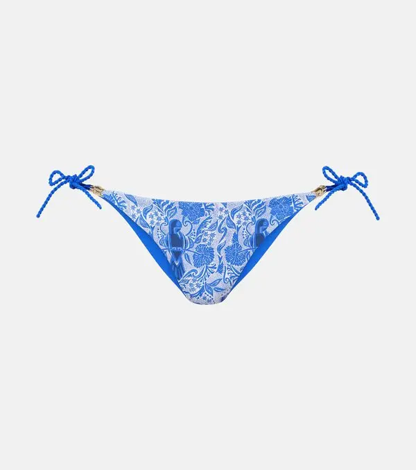 Heidi Klein Lake Como Reversible Bikini Bottom - Blue