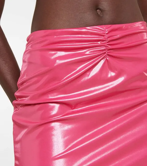 Alessandra Rich Metallic Mini Skirt - Pink