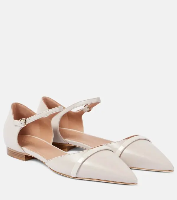 MALONE SOULIERS Ulla Leather Ballet Flats - White