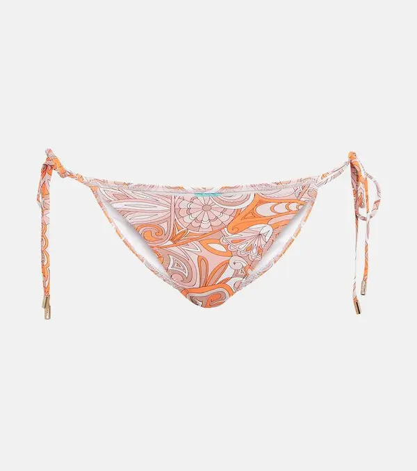 Melissa Odabash Miami Printed Bikini Bottom - Orange