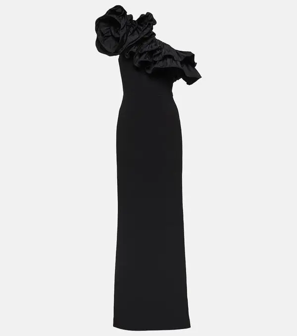 Rebecca Vallance Chloe One-shoulder Gown - Black