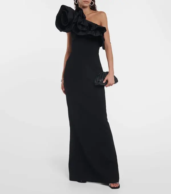 Rebecca Vallance Chloe One-shoulder Gown - Black