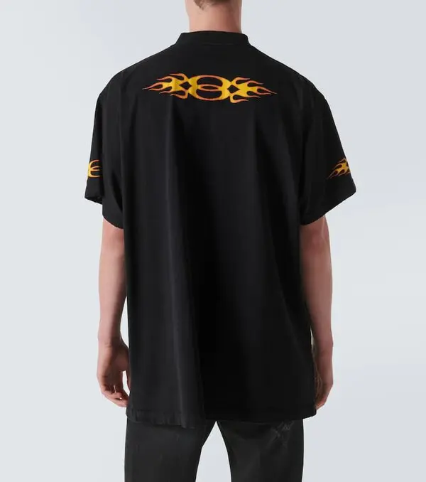 Balenciaga Oversized Logo Cotton Jersey T-shirt