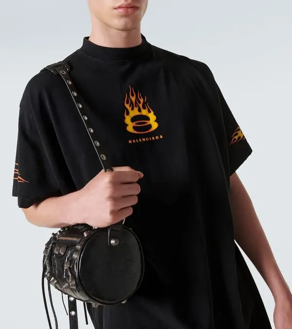 Balenciaga Oversized Logo Cotton Jersey T-shirt