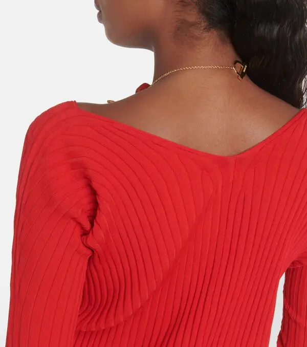 Jacquemus La Maille Pralu Longue Cardigan - Red