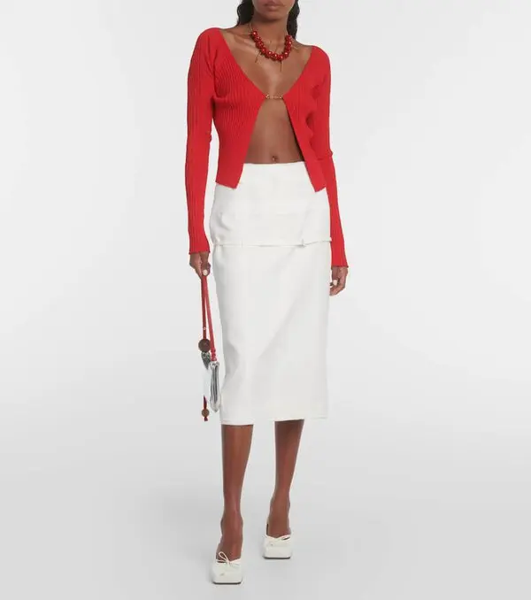 Jacquemus La Maille Pralu Longue Cardigan - Red