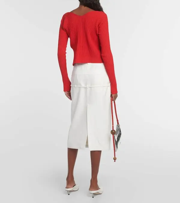 Jacquemus La Maille Pralu Longue Cardigan - Red