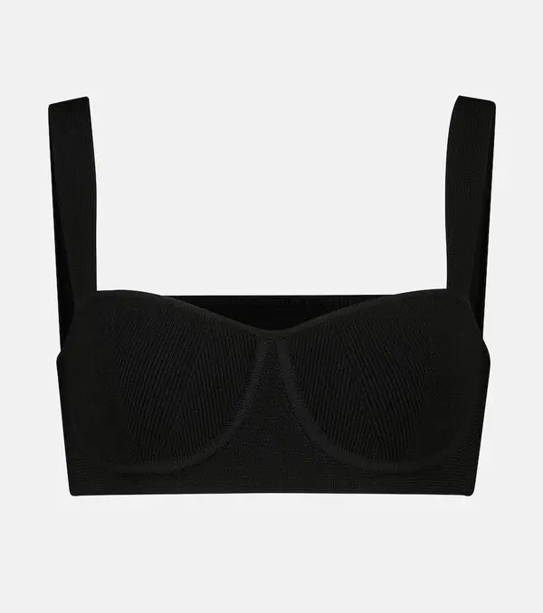 Galvan Nyx Knit Bralette - Black