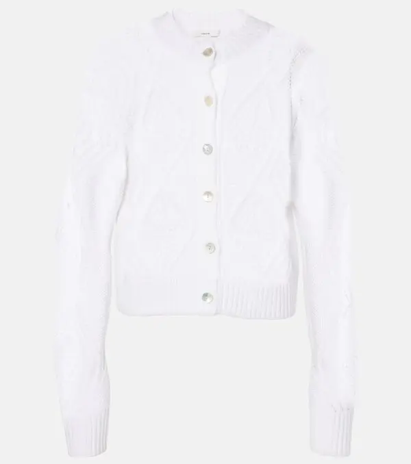Vince Cropped Cotton Cardigan