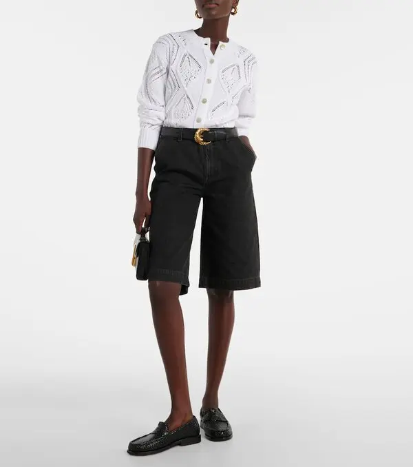 Vince Cropped Cotton Cardigan