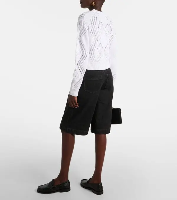 Vince Cropped Cotton Cardigan