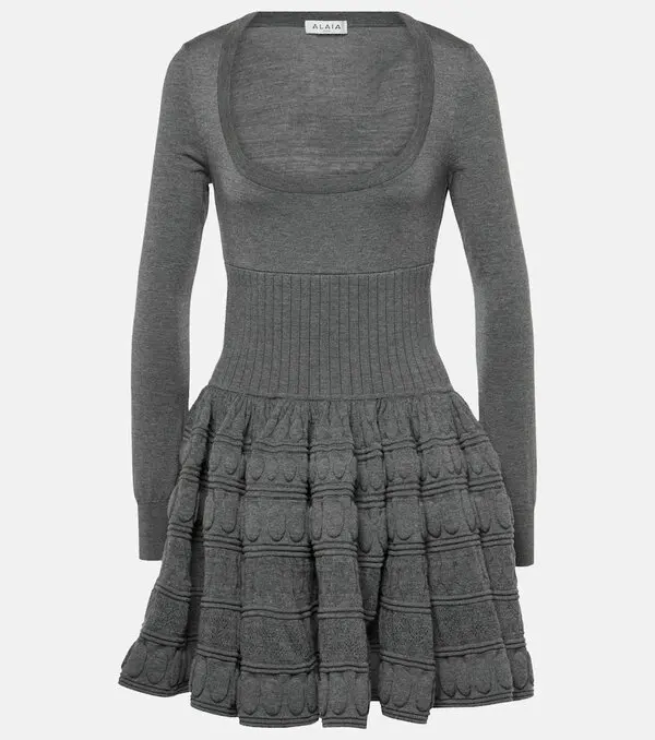 Alaïa Wool-blend Mini Dress