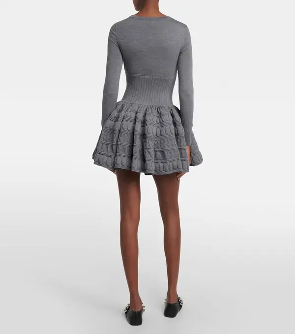 Alaïa Wool-blend Mini Dress