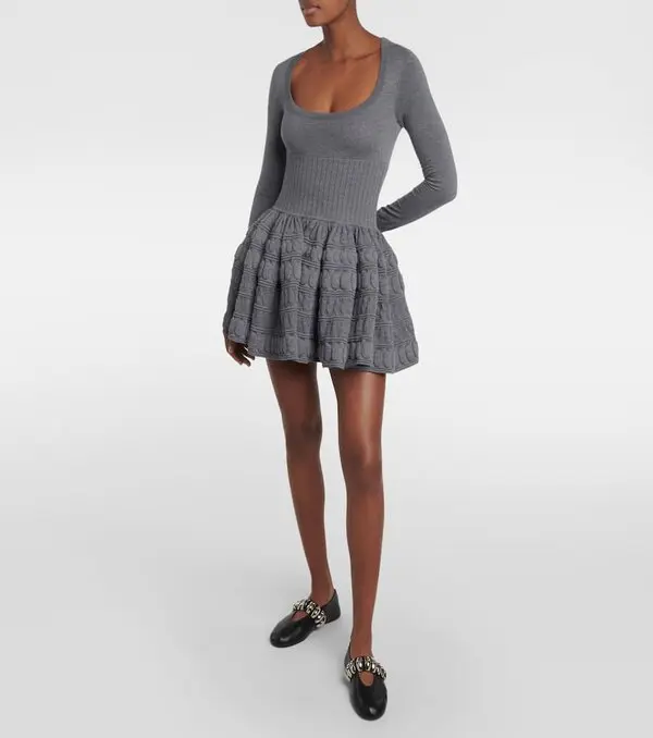 Alaïa Wool-blend Mini Dress