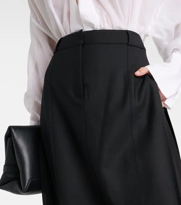 Victoria Beckham Wool-blend Maxi Skirt