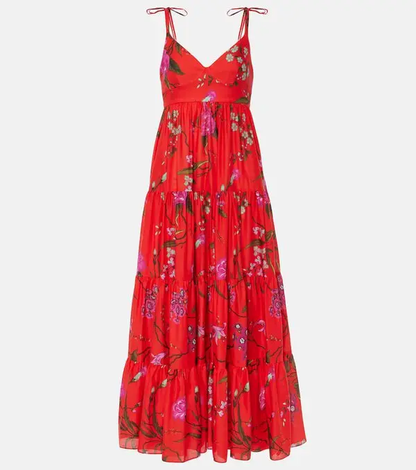 Erdem Floral Cotton-blend Midi Dress - Multicoloured