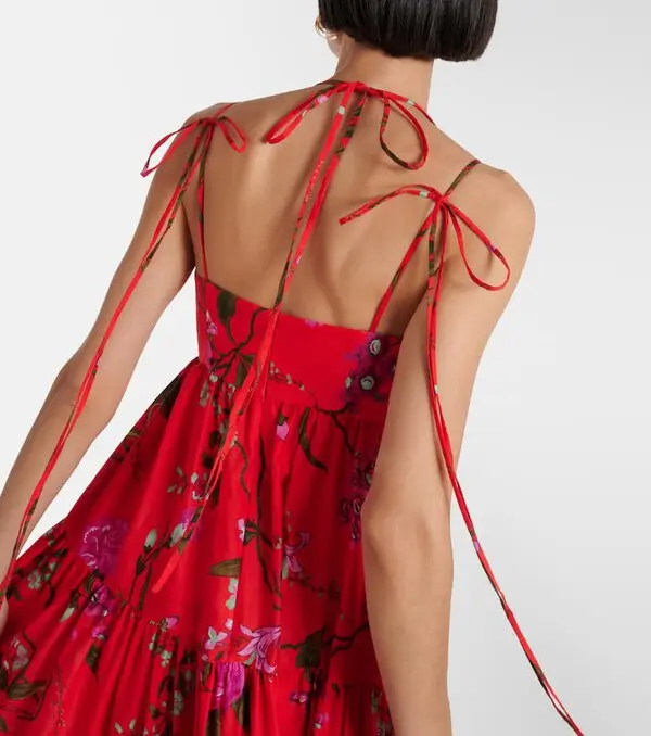 Erdem Floral Cotton-blend Midi Dress - Multicoloured