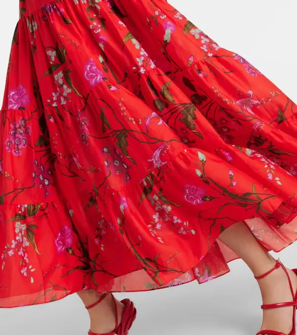 Erdem Floral Cotton-blend Midi Dress - Multicoloured