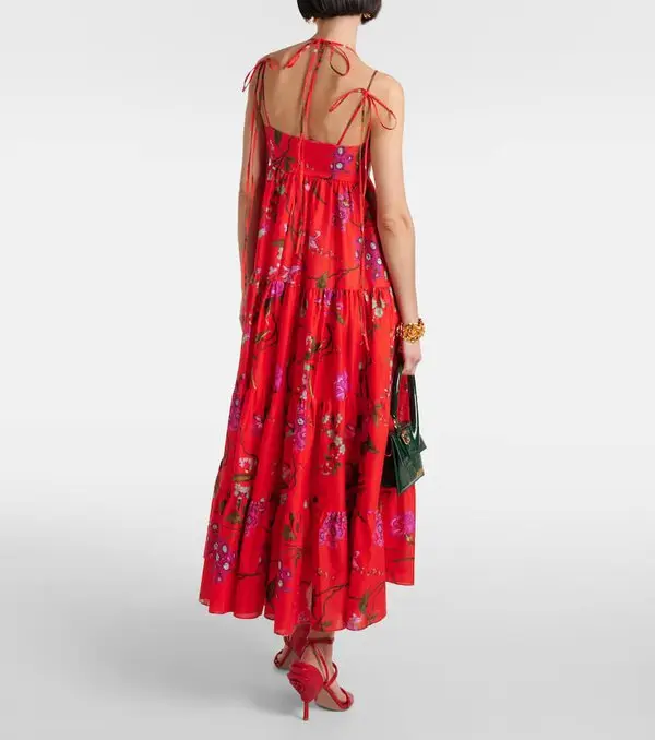 Erdem Floral Cotton-blend Midi Dress - Multicoloured