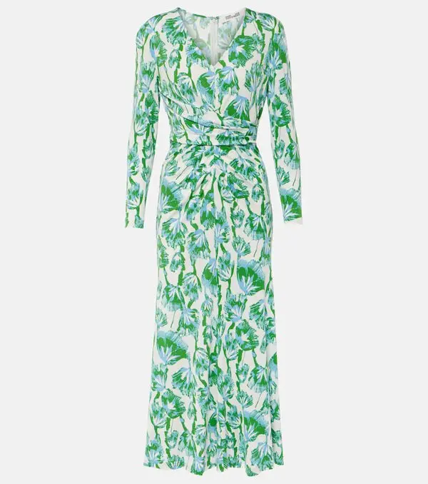 Diane Von Furstenberg Timmy Printed Midi Dress - Green