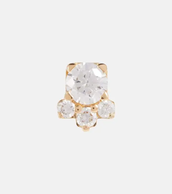 Sophie Bille Brahe River Trois 18kt Single Earring With Diamonds - Gold