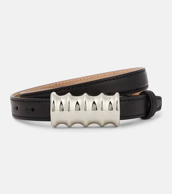 Khaite Julius Small Leather Belt - Black