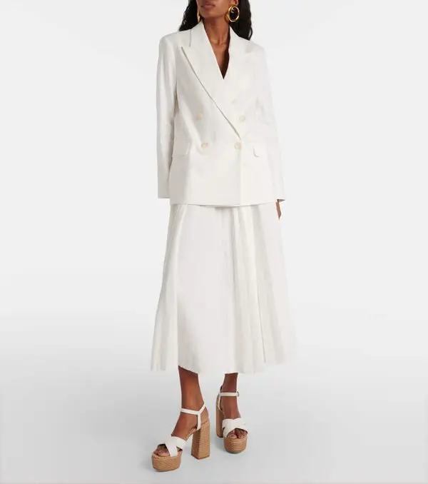 GIANVITO ROSSI Leather Platform Raffia Sandals