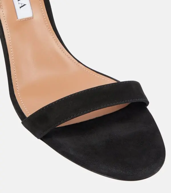 AQUAZZURA So Nude 85 Suede Slingback Sandals