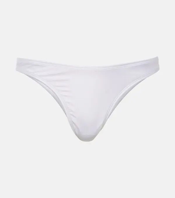 BANANHOT Lenny Ruched Bikini Bottoms - White