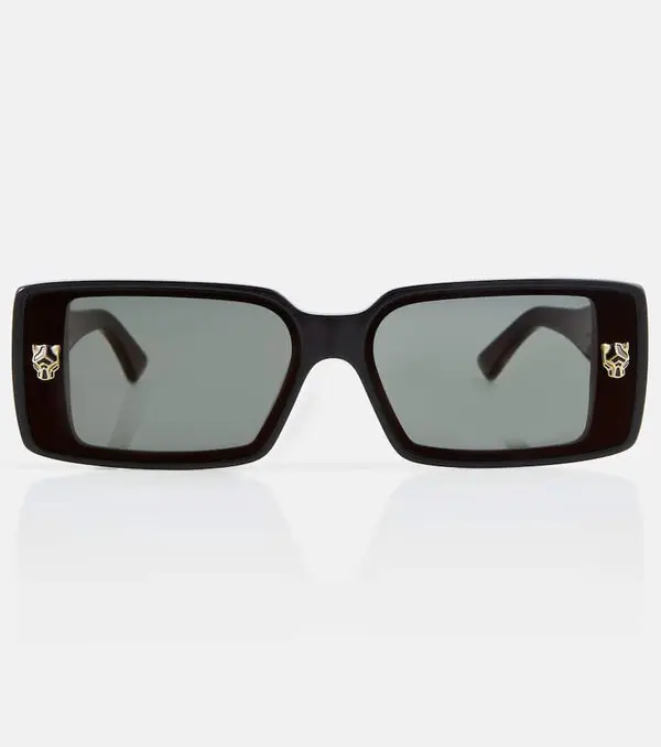 Cartier Panthère De Rectangular Sunglasses - Black