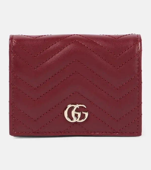 Gucci Gg Marmont Leather Wallet - Burgundy