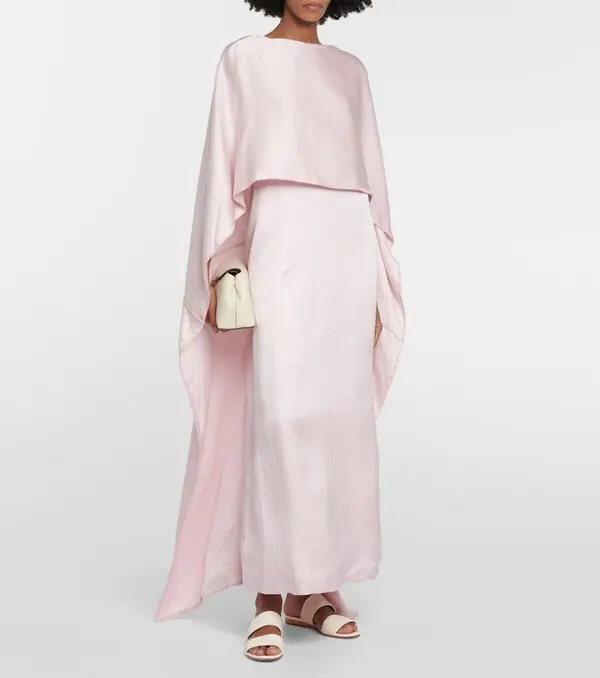 Gabriela Hearst Caped Silk Gown