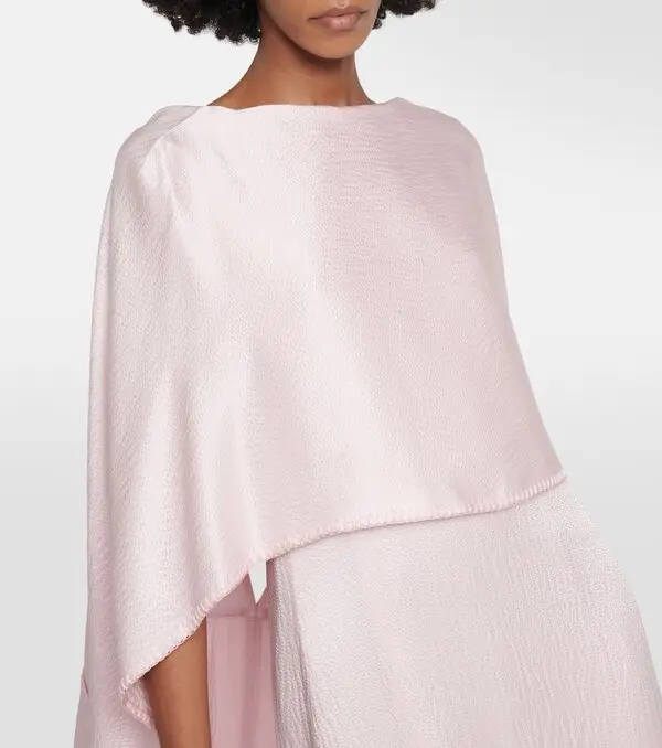 Gabriela Hearst Caped Silk Gown