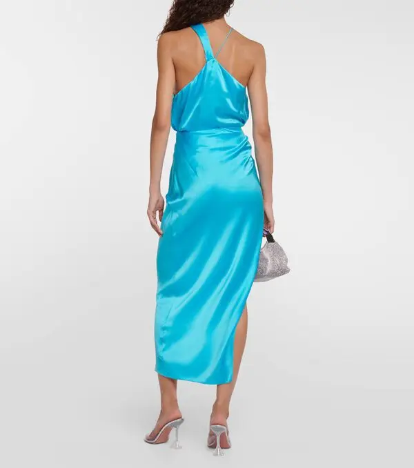 THE SEI Silk Midi Skirt