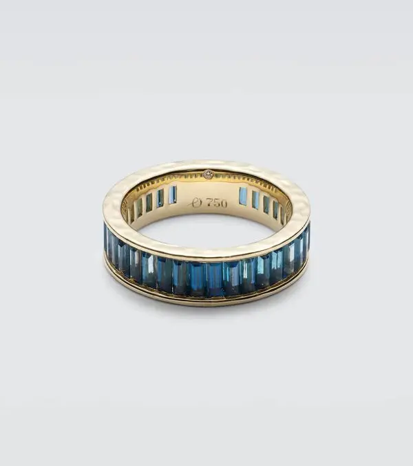 OCTAVIA ELIZABETH 18kt Yellow Ring With Baguette-cut Topazes - Gold