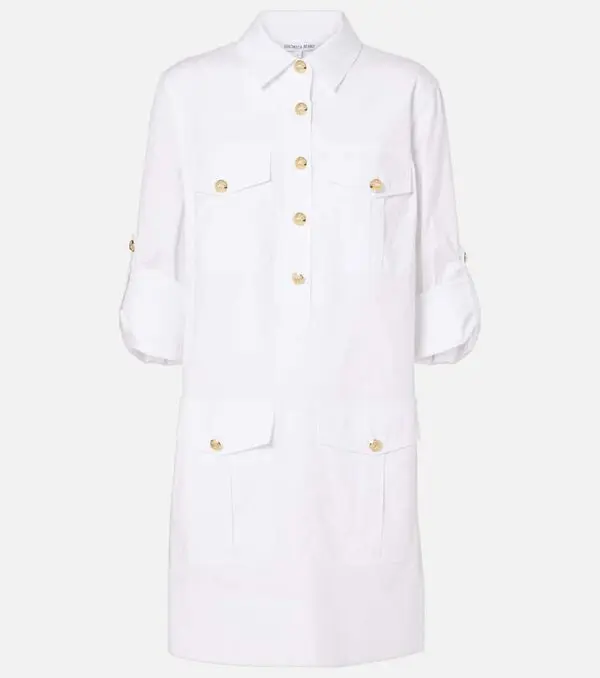 Veronica Beard Saude Mini Shirtdress - White