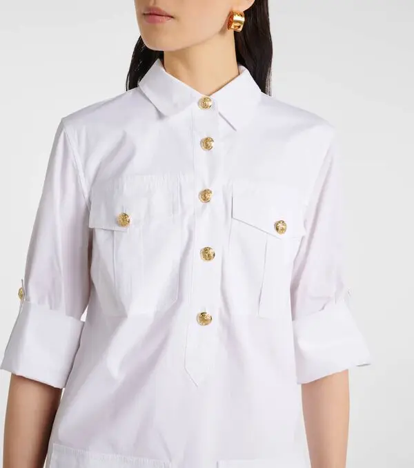 Veronica Beard Saude Mini Shirtdress - White