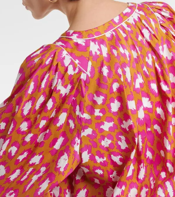 Diane Von Furstenberg Juliette Printed Cotton-blend Blouse