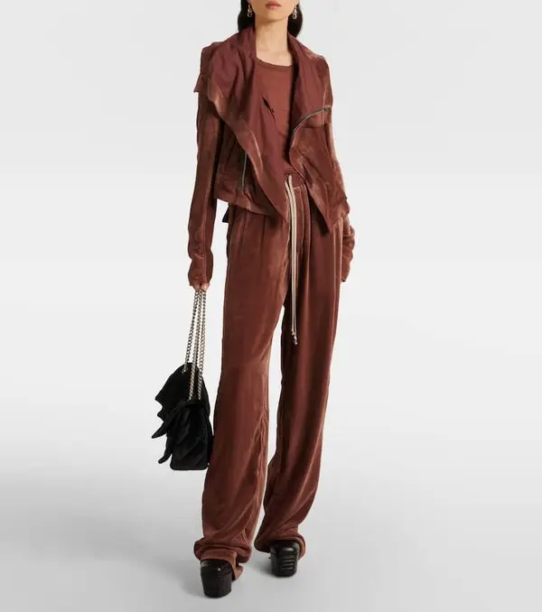 Rick Owens Velvet Jacket - Brown