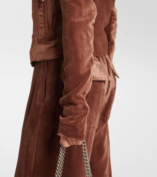 Rick Owens Velvet Jacket - Brown