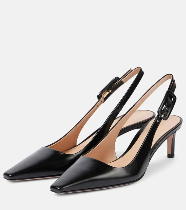 GIANVITO ROSSI Lindsay 55 Patent Leather Slingback Pumps