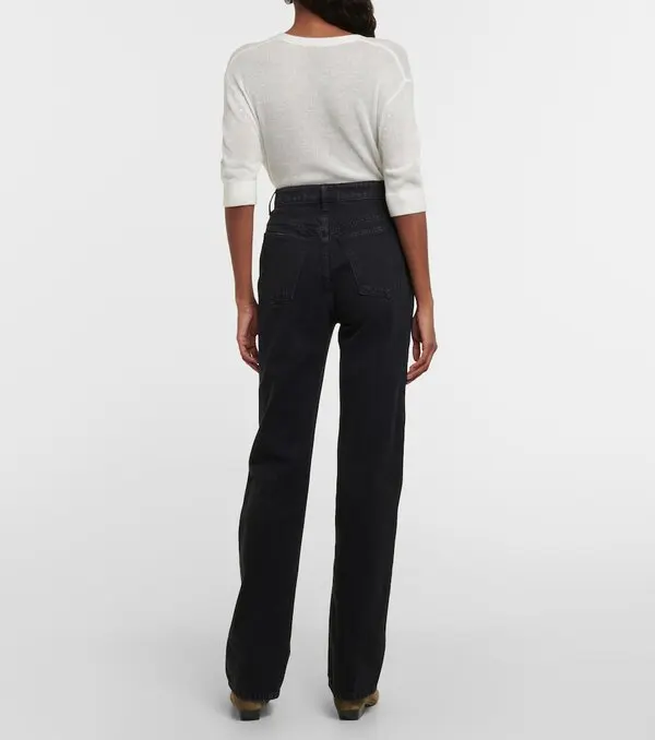 Khaite Danielle High-rise Straight Jeans - Black
