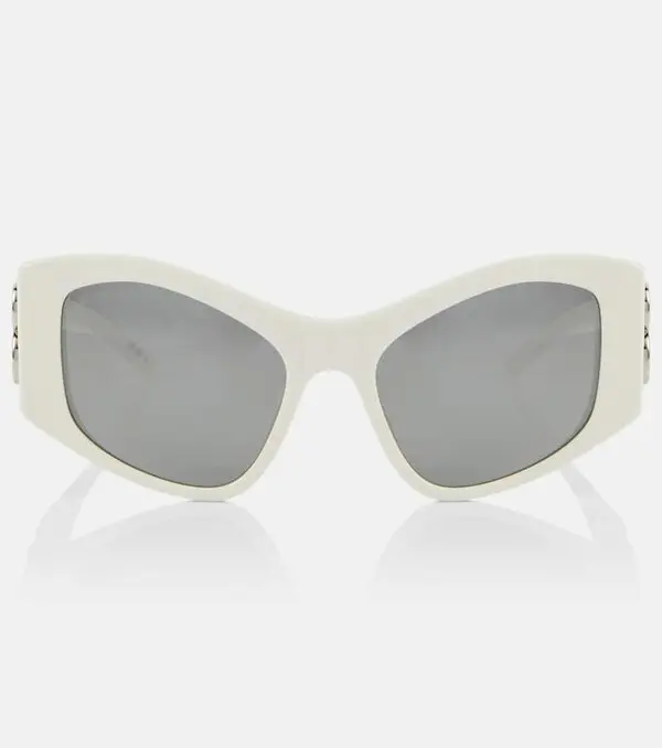 Balenciaga Dynasty Rectangular Sunglasses - White