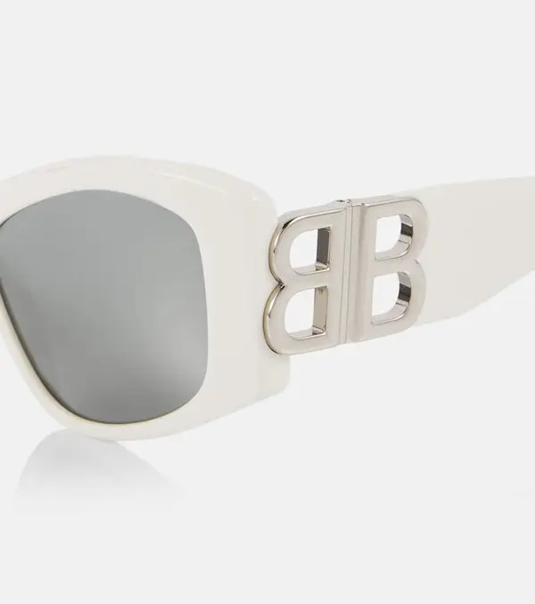 Balenciaga Dynasty Rectangular Sunglasses - White