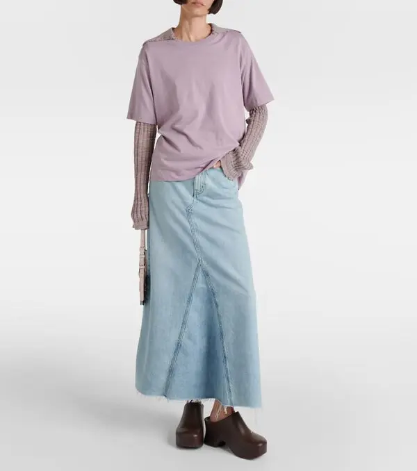 FRAME Dorothy Maxi Denim Skirt