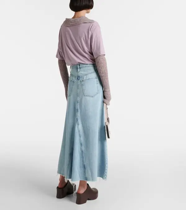 FRAME Dorothy Maxi Denim Skirt